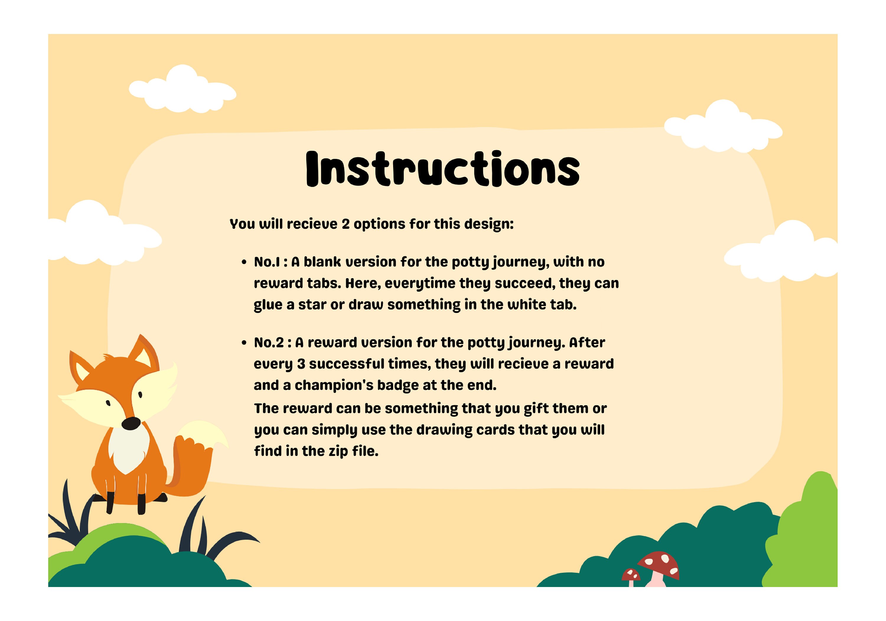 Potty Training, My Potty Journey, A4 Printable Drawing Cards, Rewarded ...