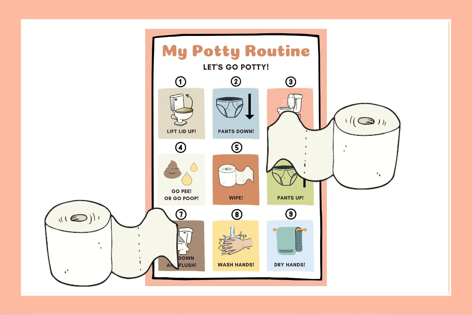 Potty Training Routine, My Potty Routine, Step by Step Guide to Potty ...
