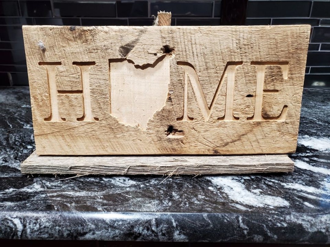 Carved HOME Barnwood Signs - Etsy