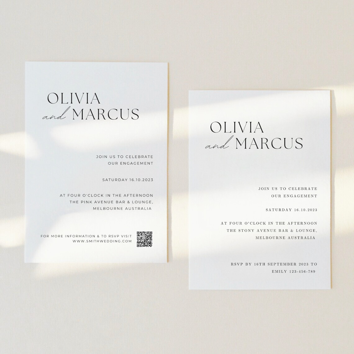 Minimal Engagement Party Invite | Digital Download Engagement Invite ...