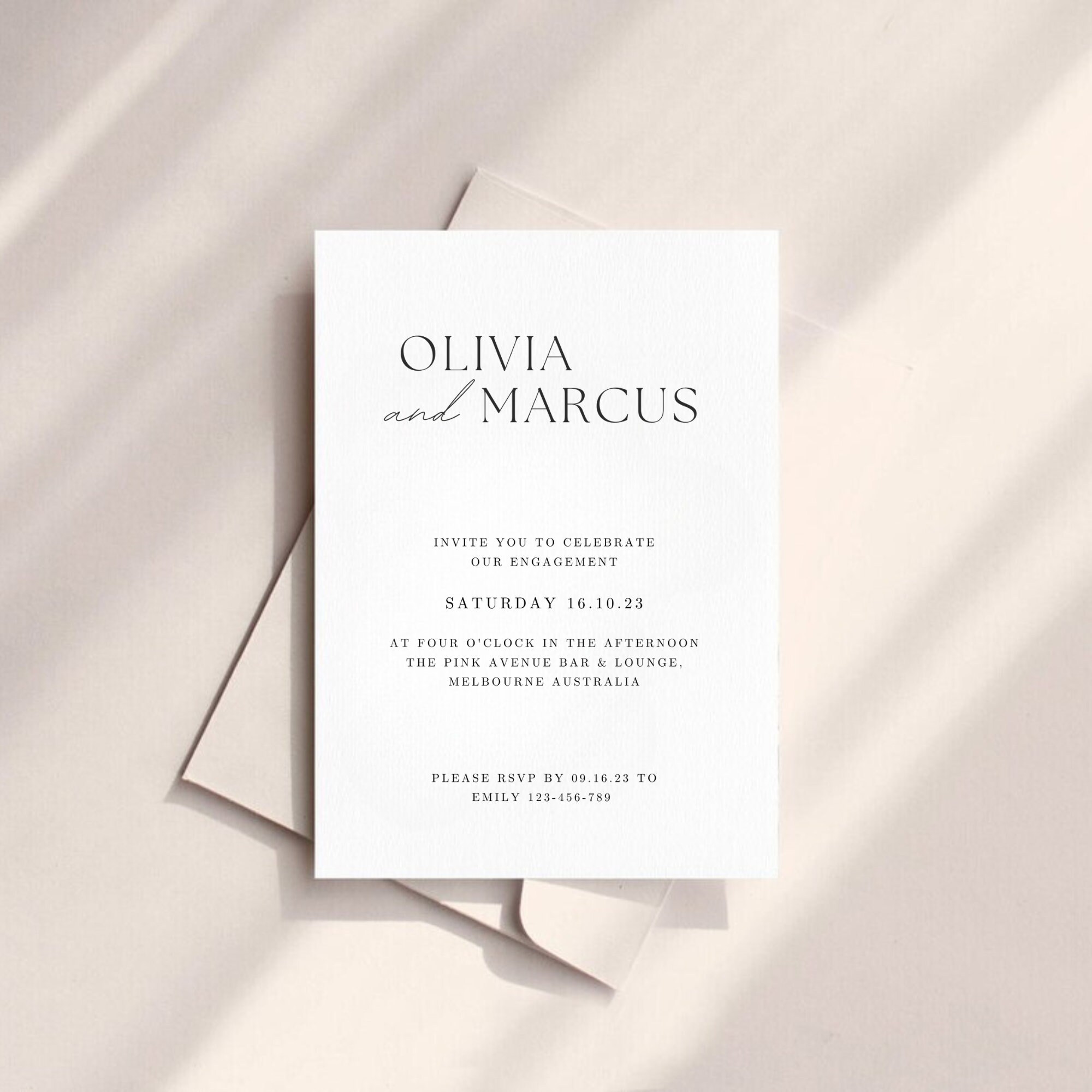 Minimal Engagement Party Invite | Digital Download Engagement Invite ...