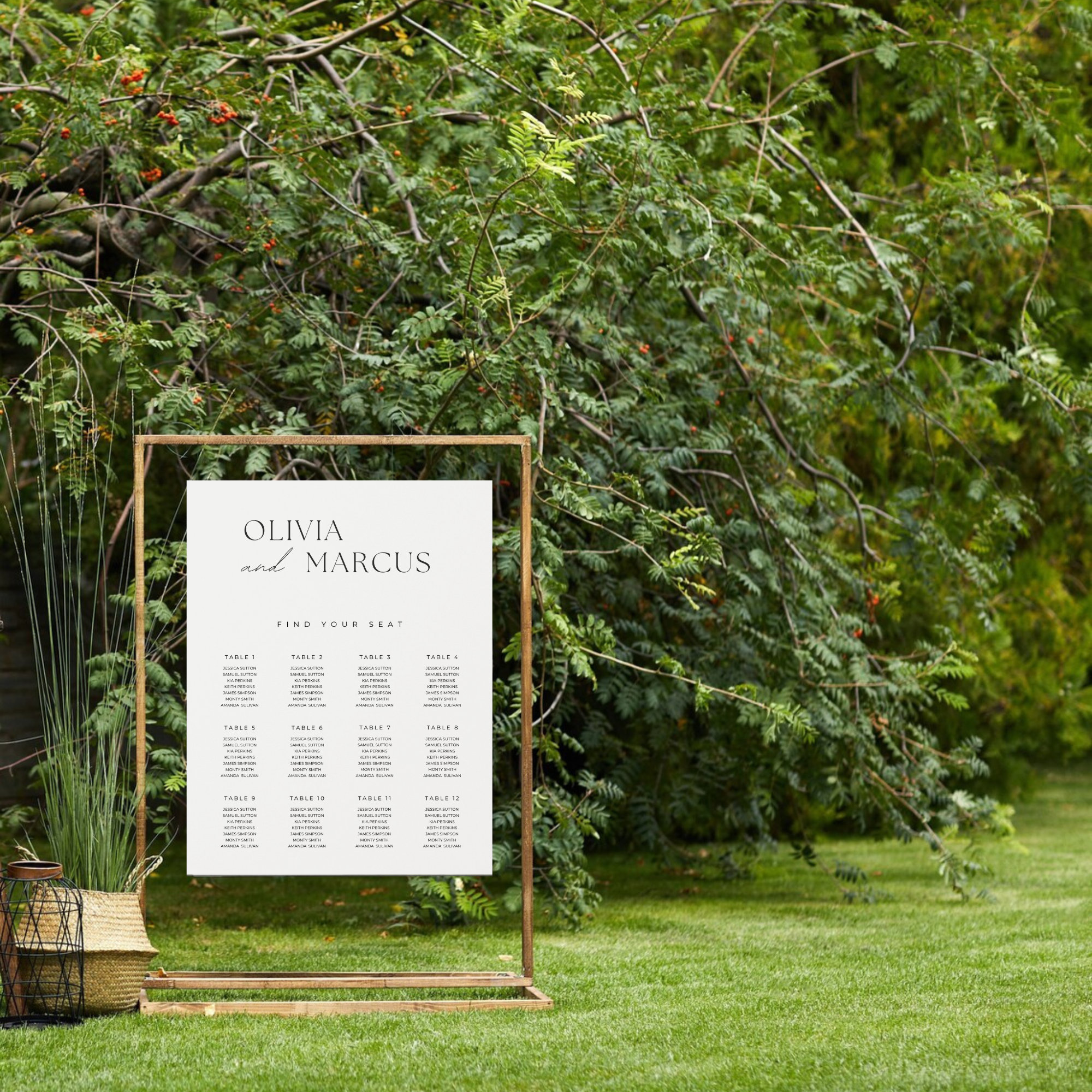 Downloadable Wedding Seating Chart Custom Seating Chart - Etsy