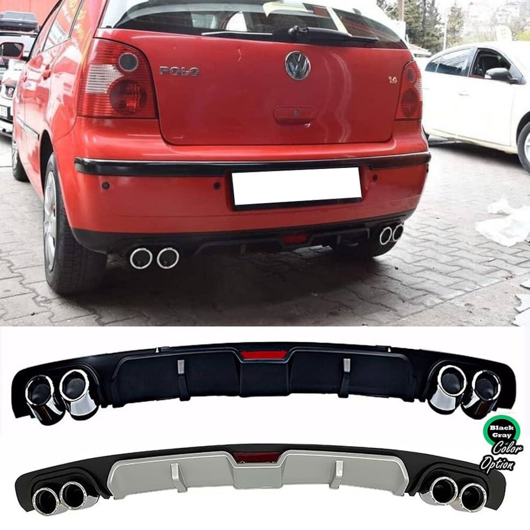 For Vw Polo 9n2 Rear Diffuser Diffusor Black or Gray Four - Etsy