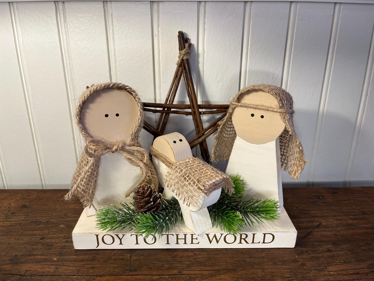 Handmade Rustic Wood Nativity Set: Farmhouse Christmas Decor - Etsy