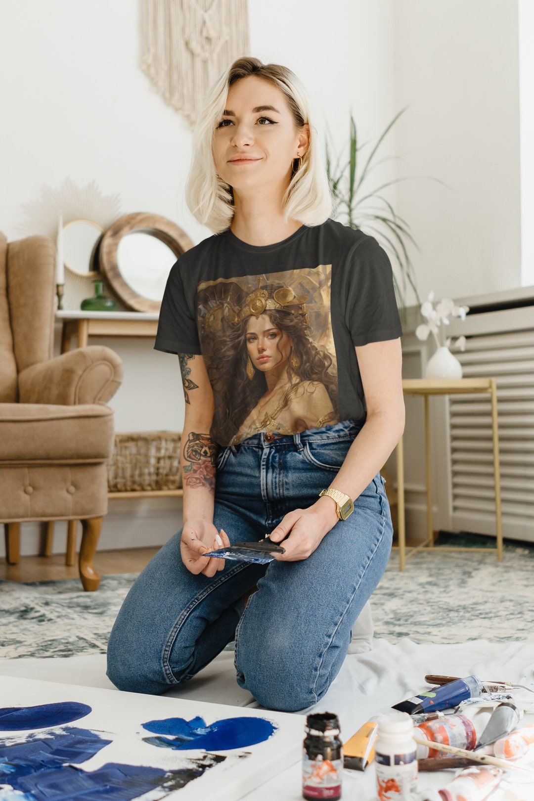 Greek Goddess Hestia Graphic Tshirt/mythology Graphic Tee/greek ...