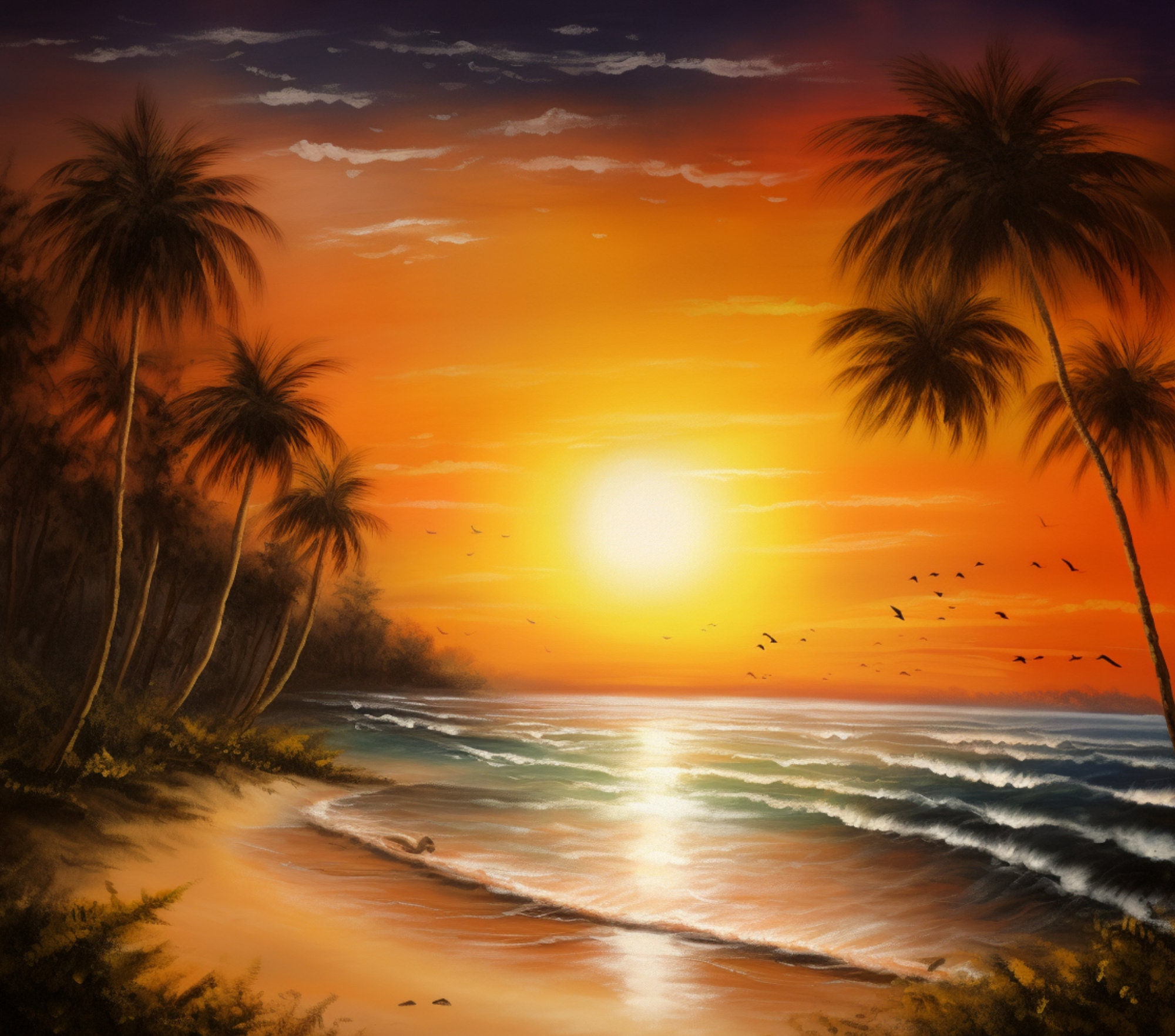 Beach Scene Tumbler Wrap, PNG Sublimation Design, SVG Sublimation ...