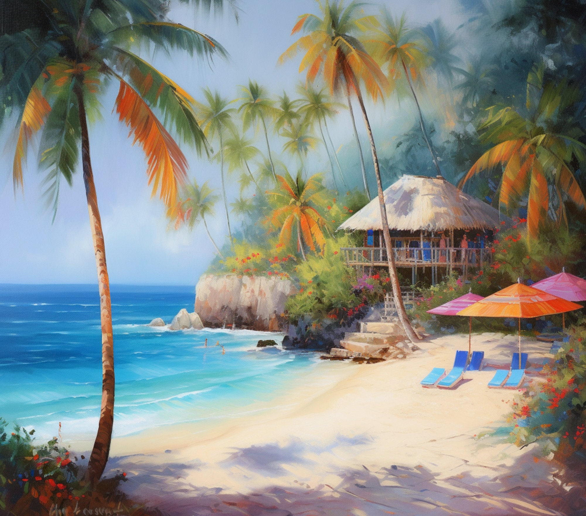 Beach Scene Tumbler Wrap, PNG Sublimation Design, SVG Sublimation ...