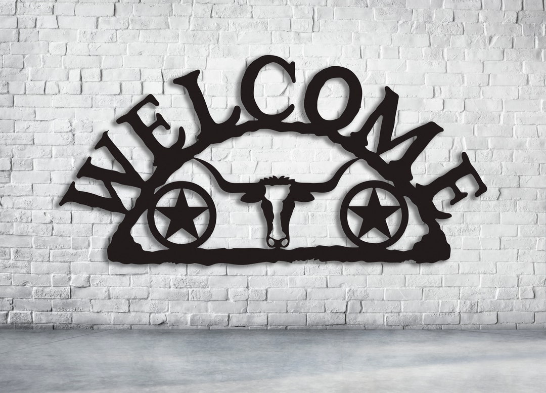 Cowboy Welcome SVG DXF Western Cut File for Laser Dxf for - Etsy