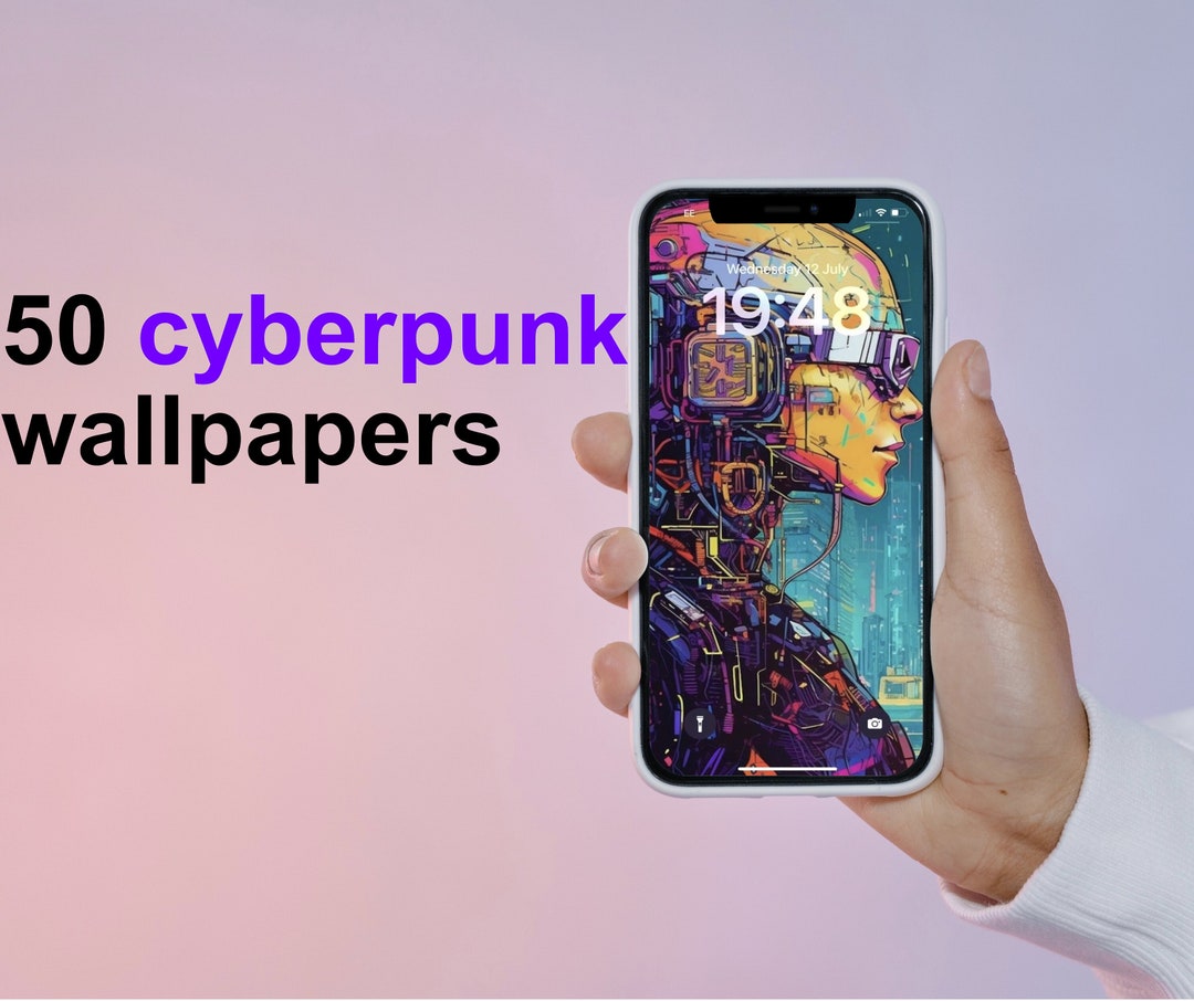 50 Cyberpunk Style Wallpapers Phone Lockscreen Novelty Phone - Etsy