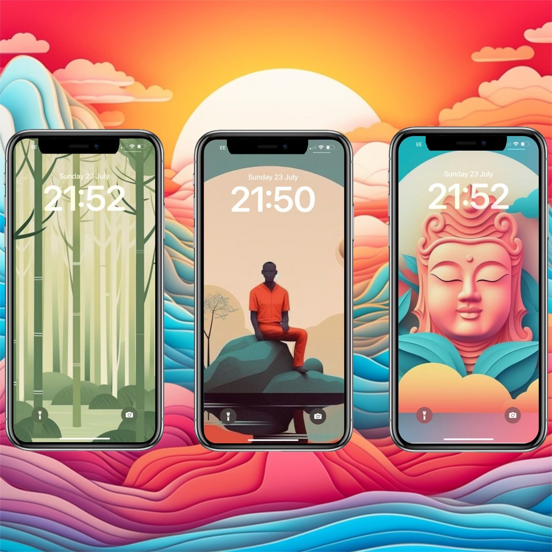 41 Zen Wallpapers, iPhone Lock Screen, Calm Peaceful Vibes, Colourful ...