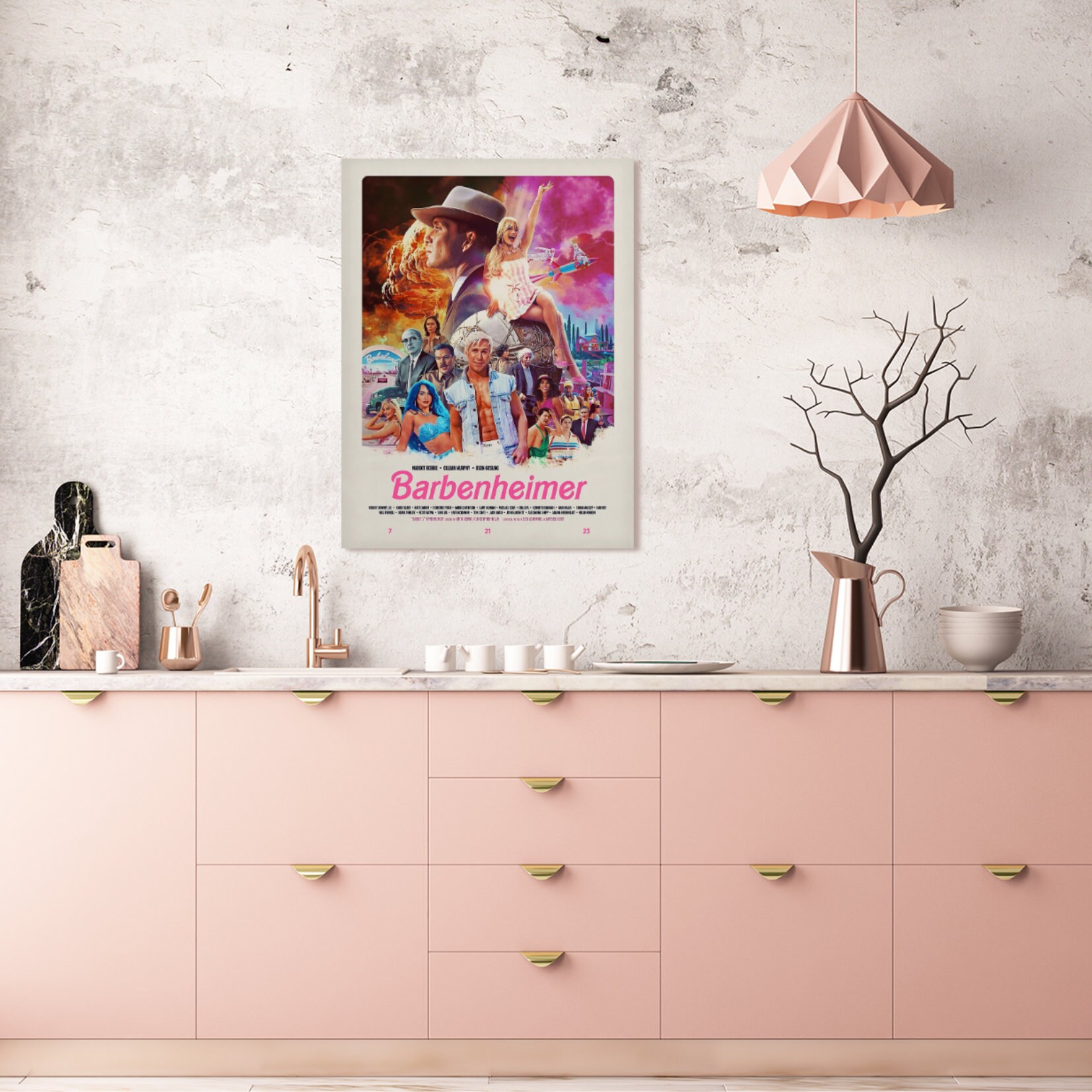 Barbenheimer Poster | Barbenheimer Movie Poster | Barbenheimer Digital ...