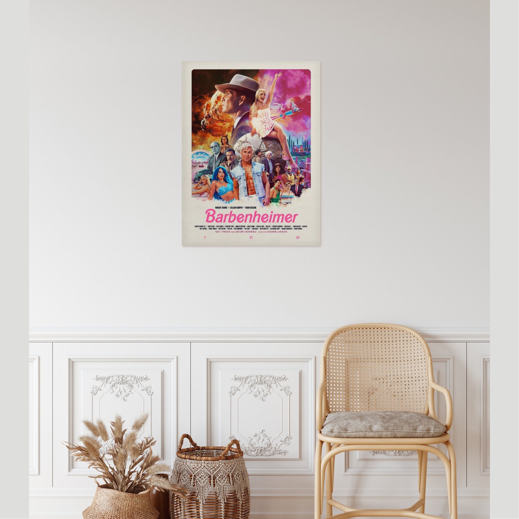 Barbenheimer Poster | Barbenheimer Movie Poster | Barbenheimer Digital ...