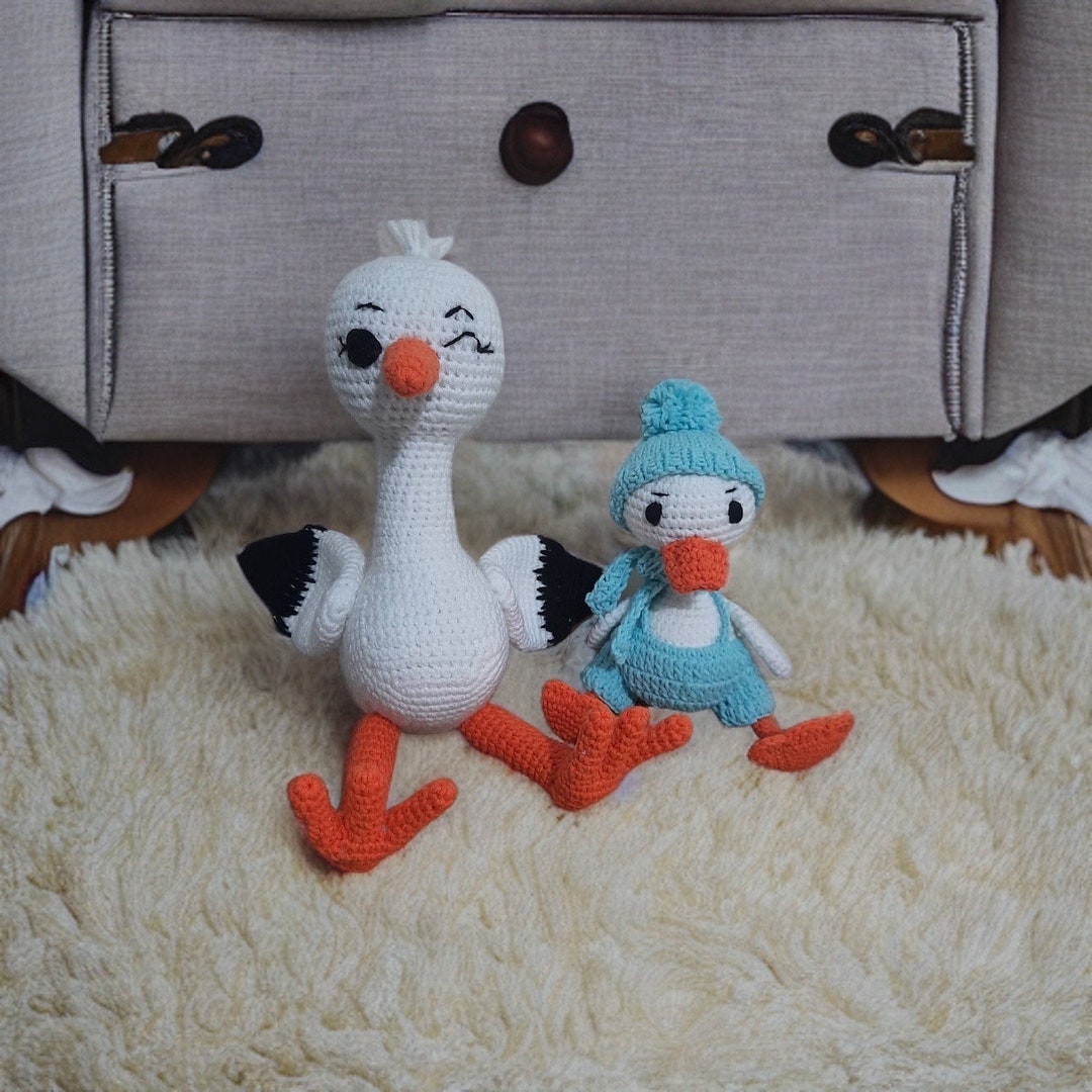 Amigurumi Seagull and Blue Hat Duck finished 2 Products - Etsy
