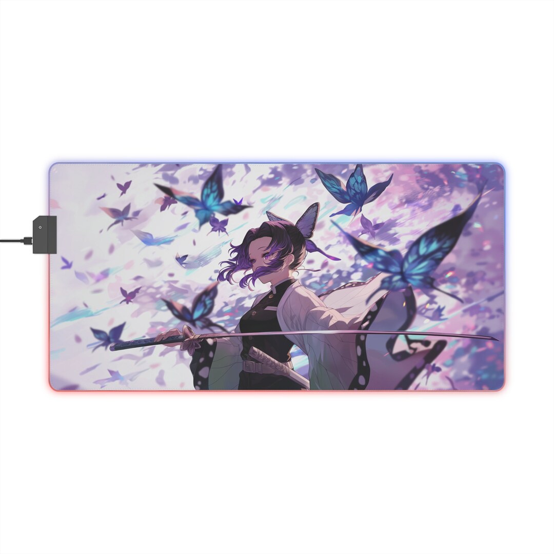 Shinobu LED Gaming Mouse Pad/ Demon Slayer Mouse Pad/ Hashira Mouse Pad ...