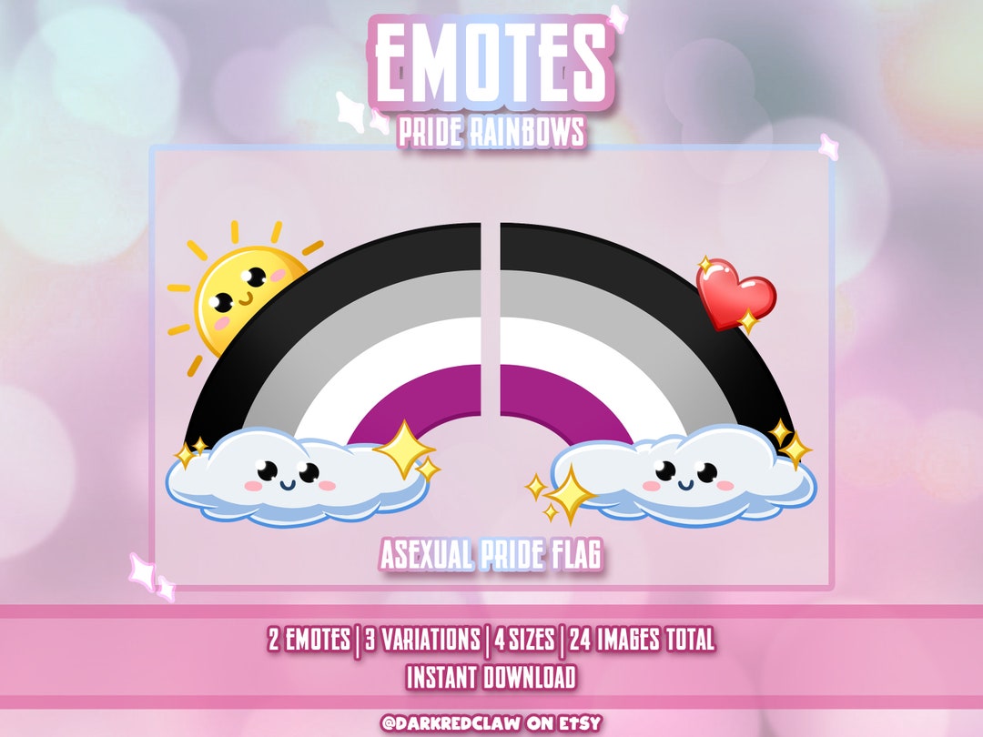 Rainbow Pride Emote - Asexual Pride Flag | Static Rainbow Pride Emote ...
