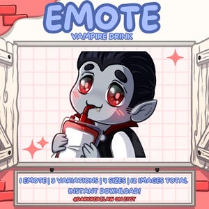Halloween Emotes - Vampire Drink Emote | Hydrate Emote | Static Emote ...