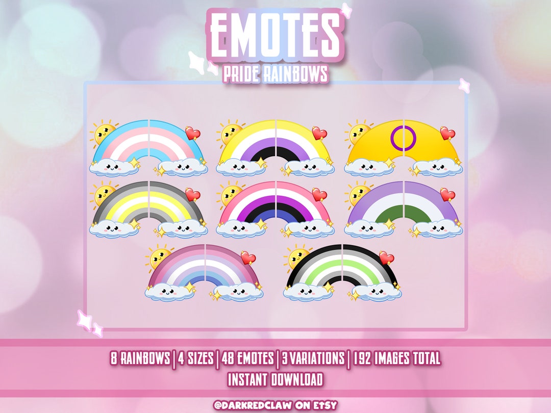 Rainbow Pride Emote Pack Gender Identity & Expression Pride Flags ...