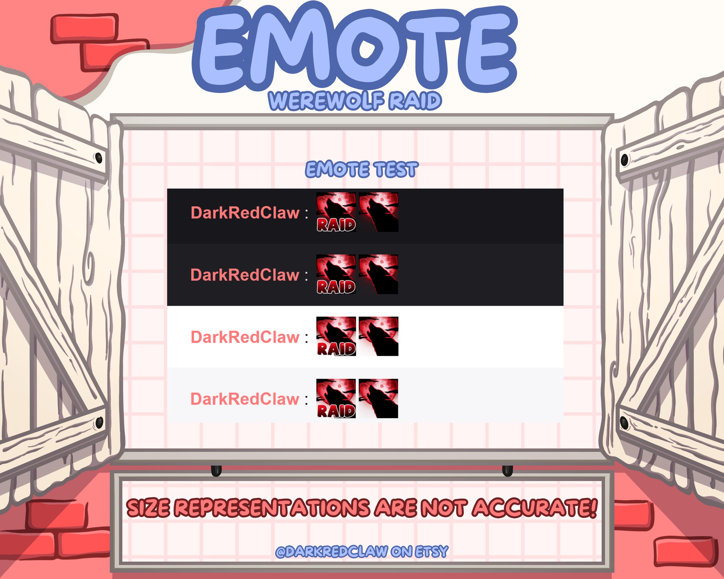 Halloween Emotes - Werewolf Raid Emote | Wolf Emote | Static Emote for ...