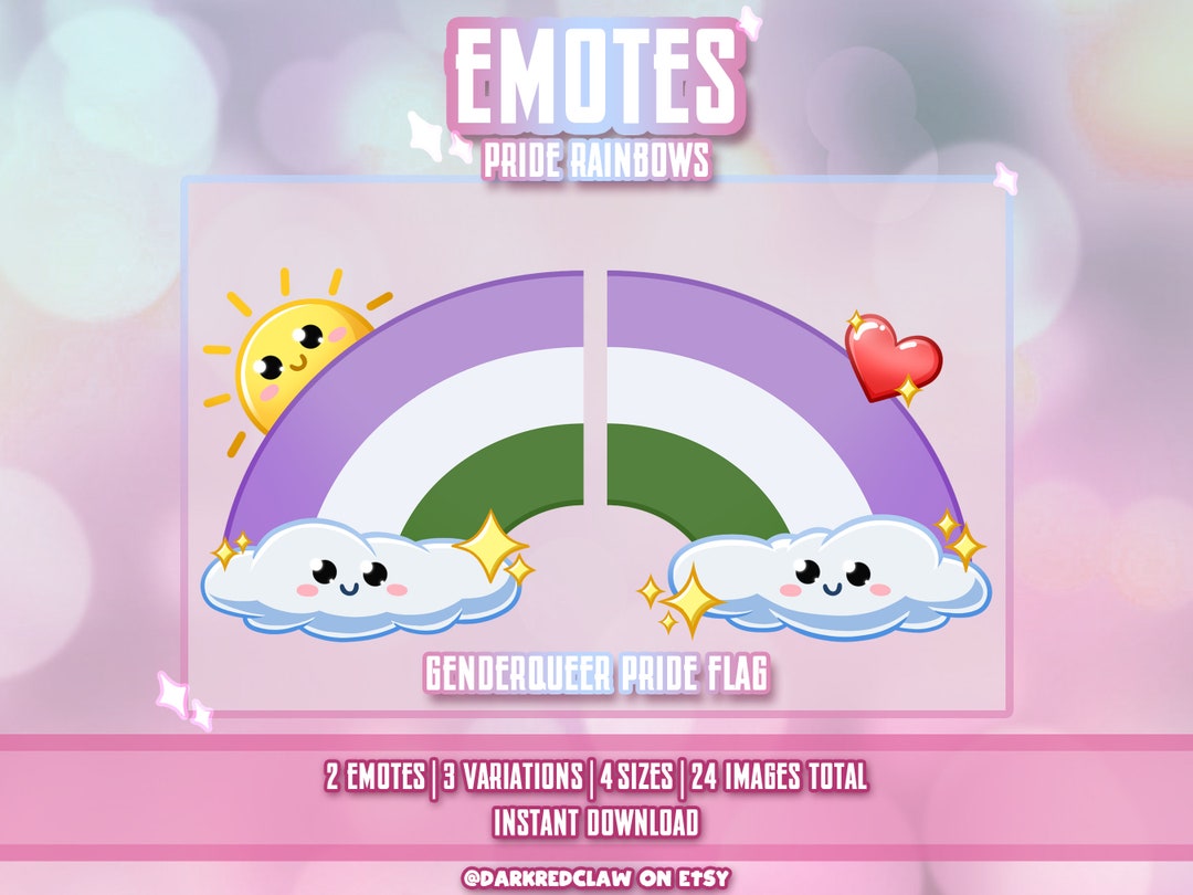 Rainbow Pride Emote Genderqueer Pride Flag Static Rainbow Pride Emote ...