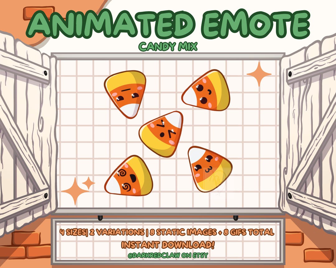 Halloween Emotes - Silly Candy Corn Emote | Static and Animated Emote ...