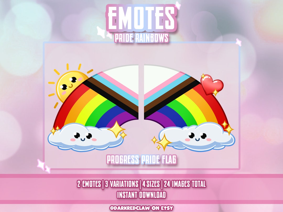 Regenbogen-pride-emote Fortschritts-pride-flagge Regenbogen Pride Emote ...