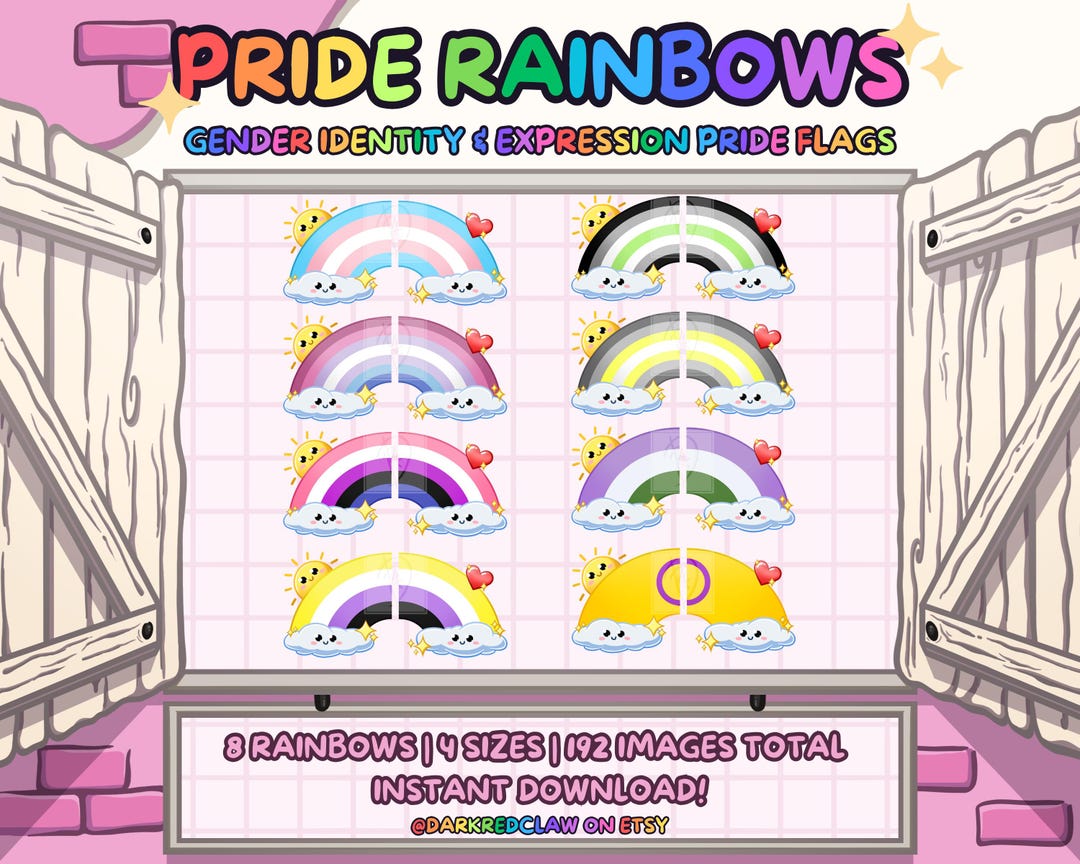 Pride Rainbow Emote Pack - Gender Identity & Expression Pride Flags ...