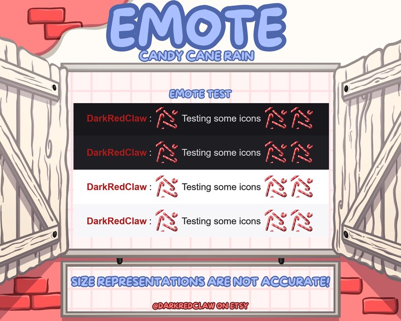 Christmas Emotes - Candy Cane Rain | Static and Animated Emote for ...
