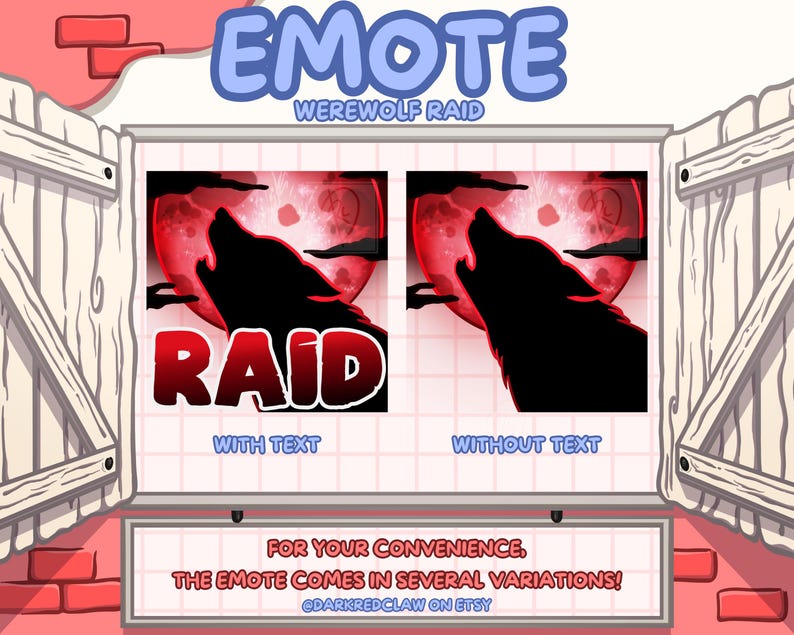 Halloween Emotes - Werewolf Raid Emote | Wolf Emote | Static Emote for ...