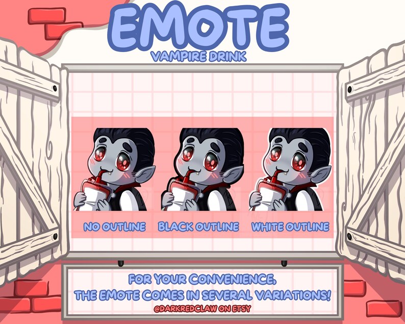 Halloween Emotes - Vampire Drink Emote | Hydrate Emote | Static Emote ...