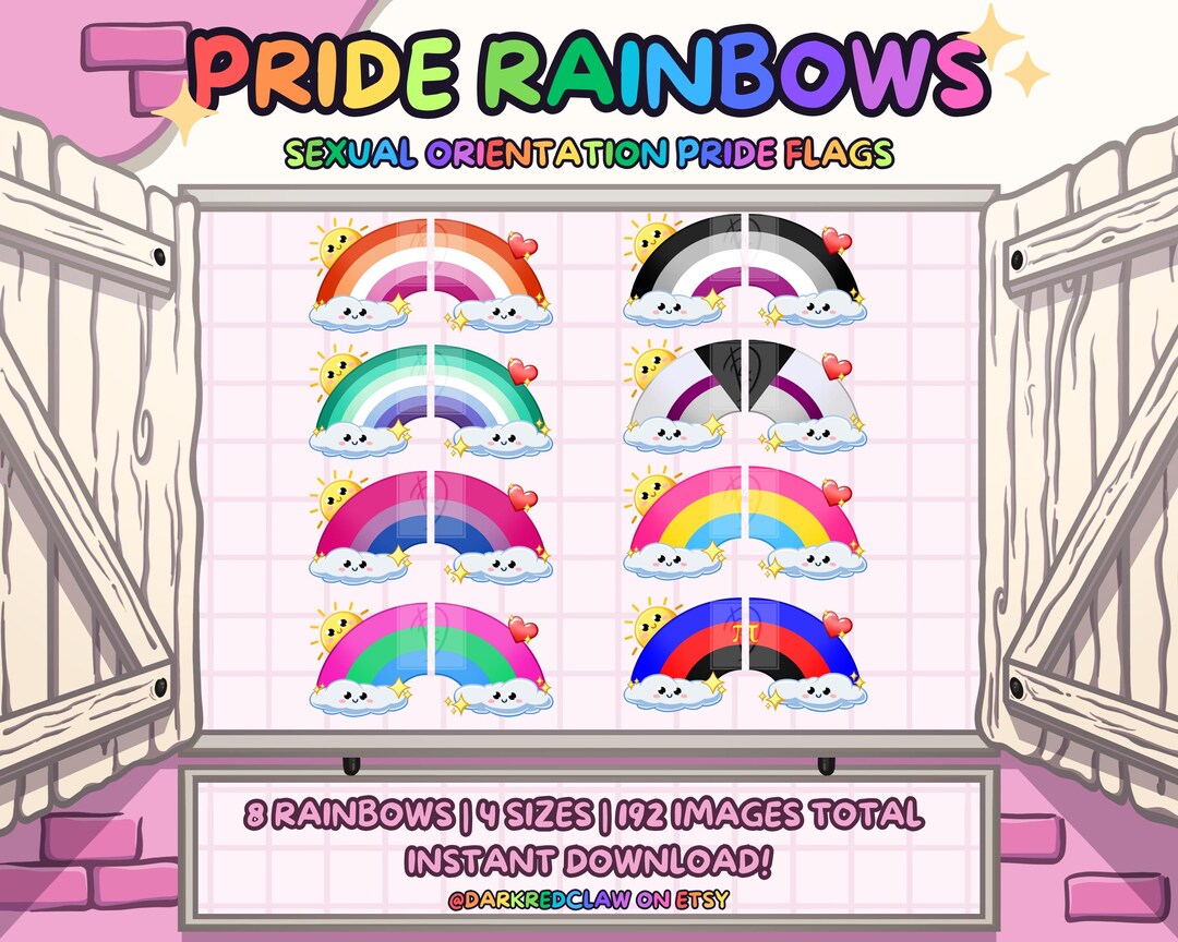 Pride Rainbow Emote Pack - Sexual Orientation Pride Flags | Static ...