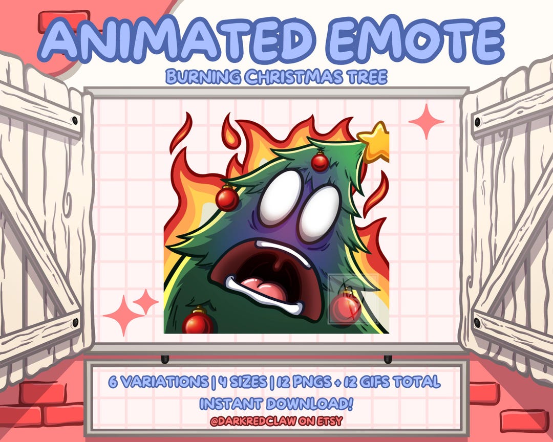 Christmas Emotes - Burning Christmas Tree Emote | Static and Animated ...