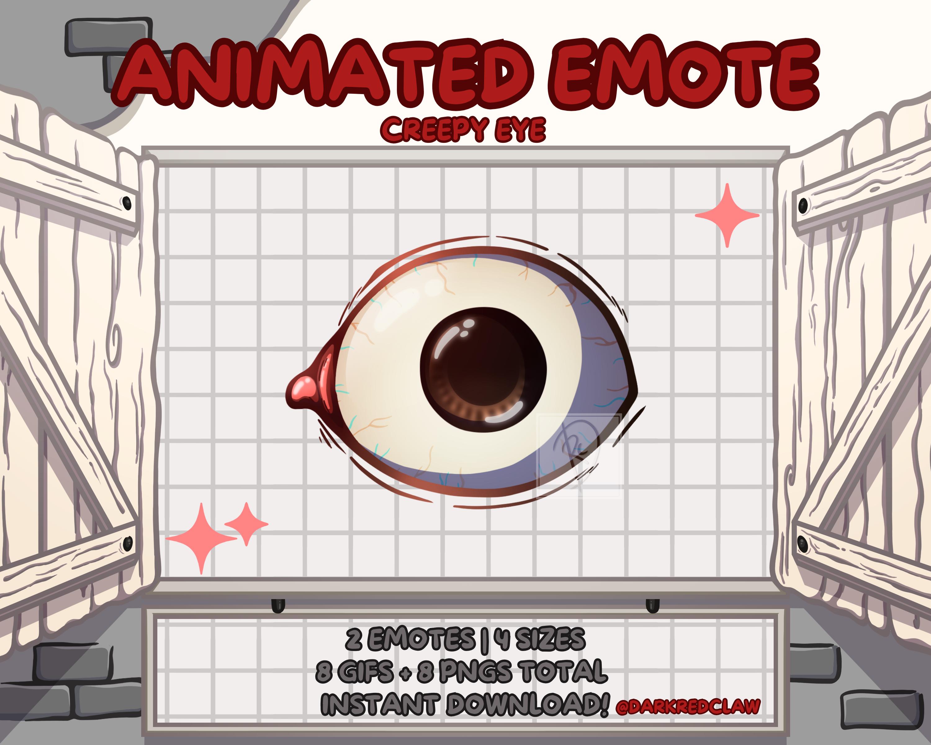 Creepy Eye Emote Pack | Static and Animated Emote for Streamers, Twitch ...