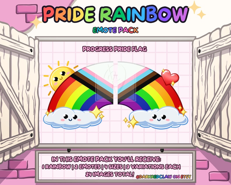 Rainbow Pride Emote - Progress Pride Flag | Static Rainbow Pride Emote ...