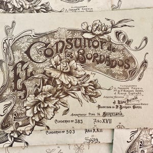 Vintage Sewing Magazine Ephemera With Antique Embroidery Patterns Set ...