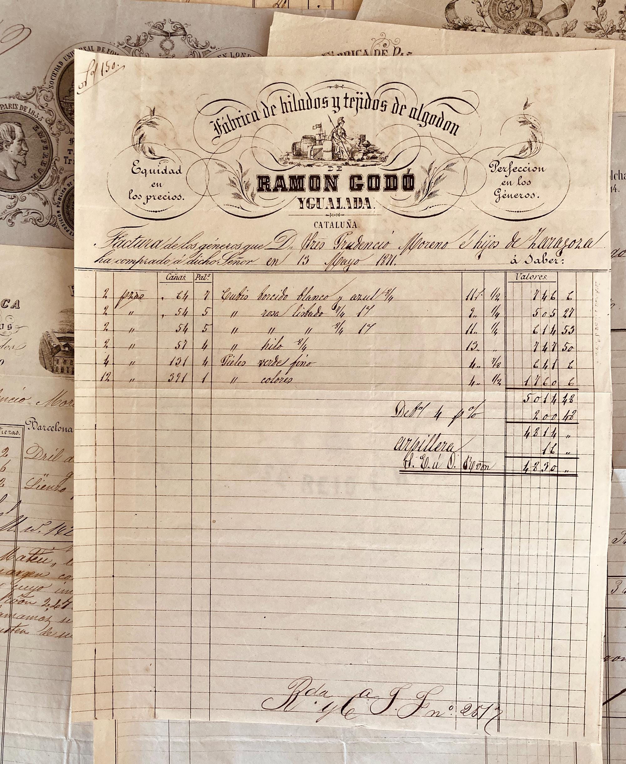 Vintage Ephemera Lot - 4 Old Invoices With Antique Letterhead ...