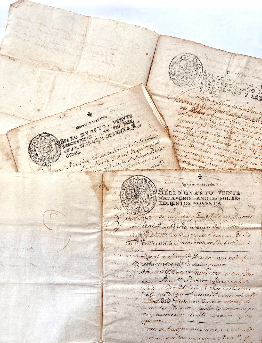 Antique Notarial Manuscript Act. Hand Written Document. Old Calligraphy ...