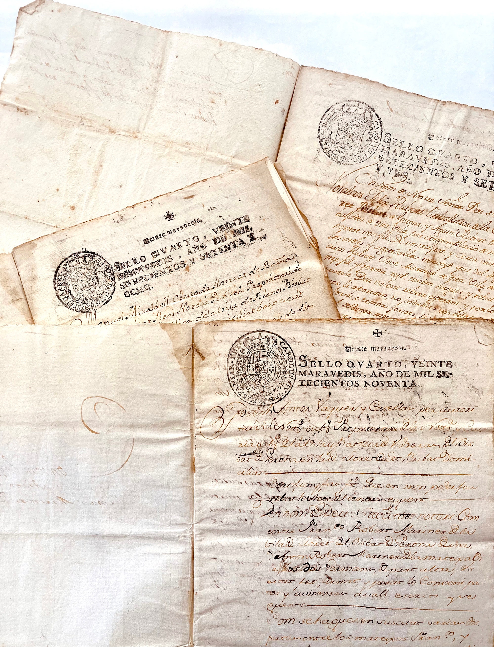 Antique Notarial Manuscript Act. Hand Written Document. Old Calligraphy ...