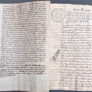 Antique 19th Century Calligraphy Notary Documents Set Handwritten ...