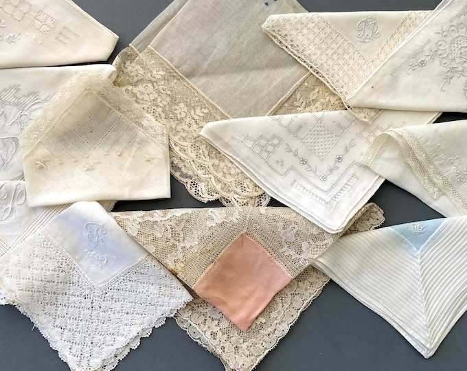 Vintage French Cotton Pieces for Crafting. Reclaimed Textile Remnants ...