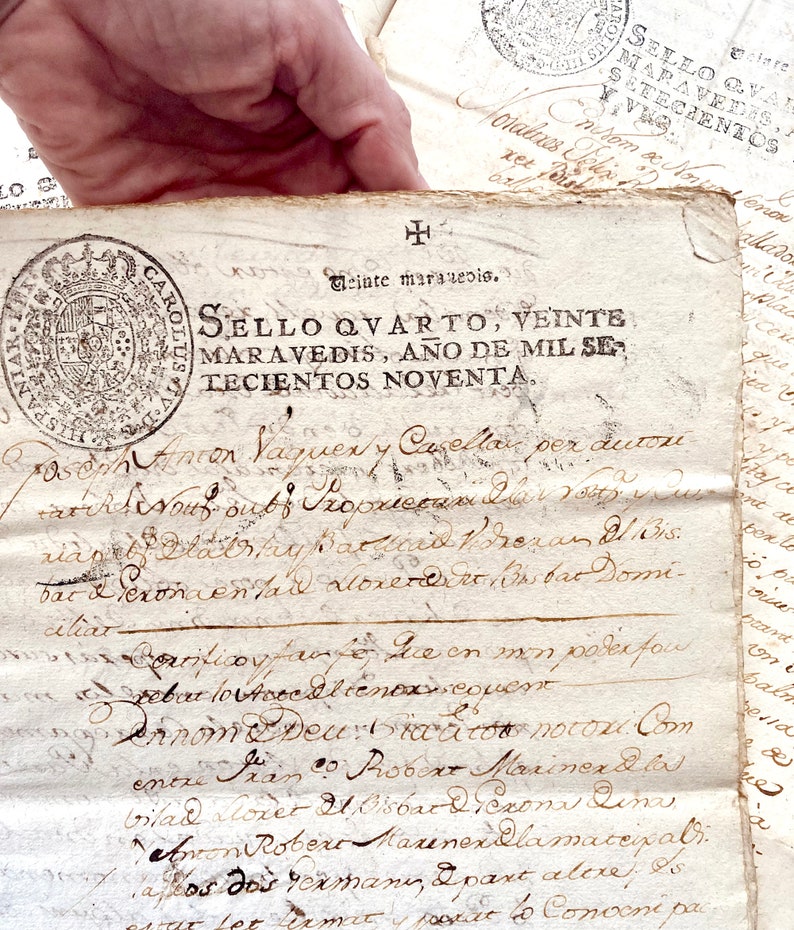 Antique Notarial Manuscript Act. Hand Written Document. Old Calligraphy ...