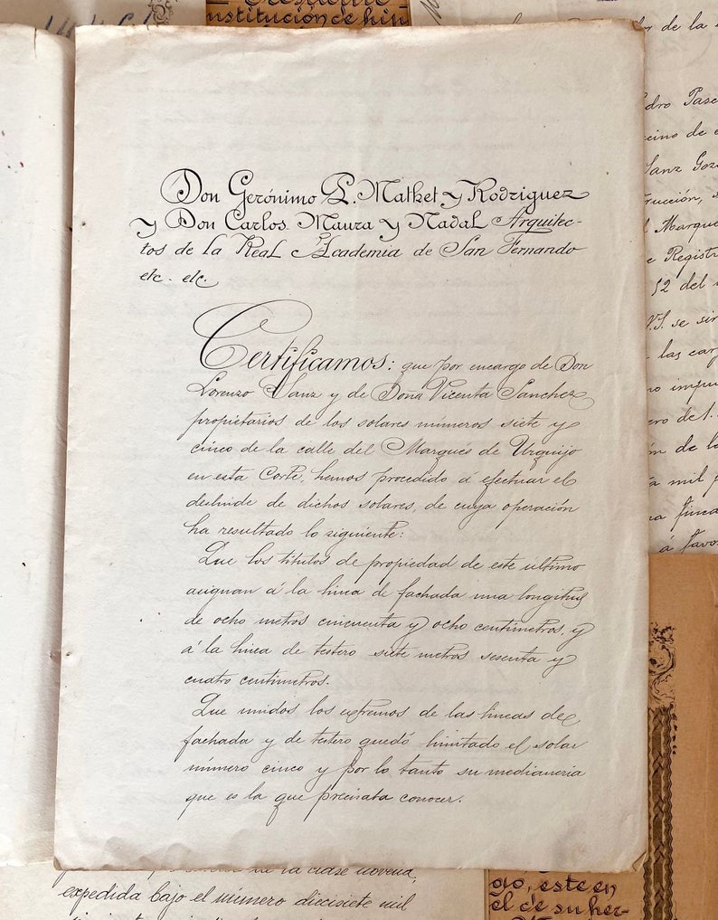 Antique Hand Written Manuscript Notarial Act. Old Calligraphy Notary ...