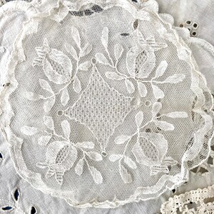 Antique and Vintage Doilies Set With Handmade Embroidery Linen, Silk ...