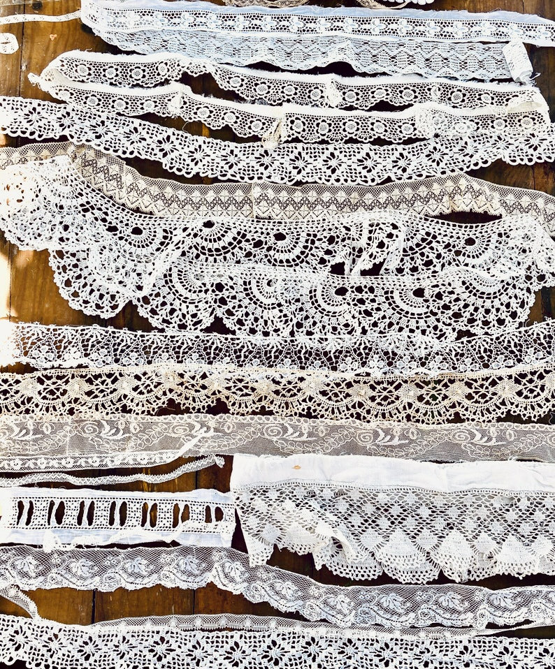 Vintage Lace Bundle. Vintage Lace Trim From Mid and Early 20th Century ...