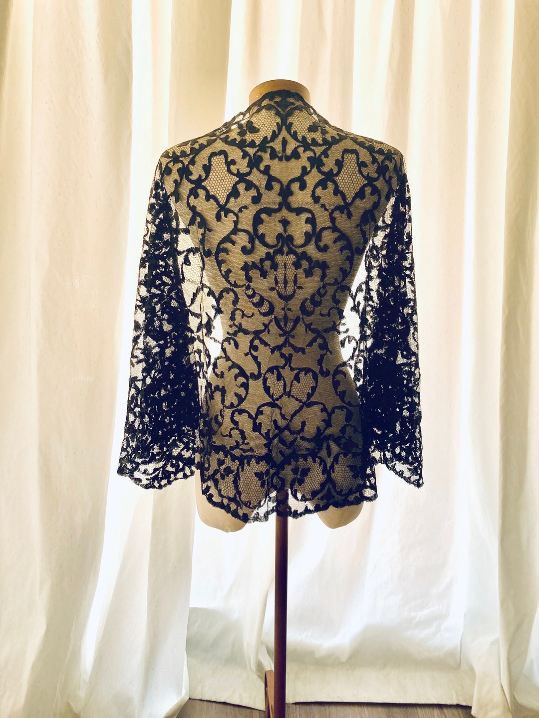 Antique Cotton Fichu With Geometrical Embroidery. Early 20th Century ...