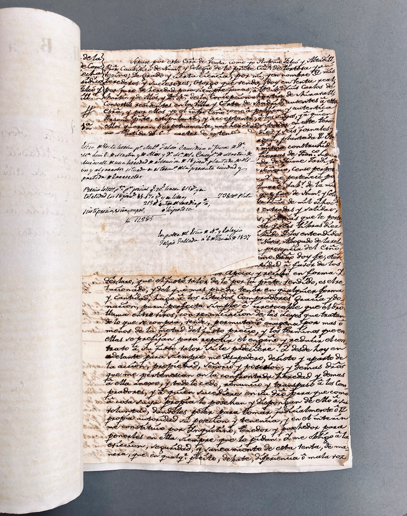 Historic 19th Century Calligraphy Notary Papers Handwritten Manuscript ...