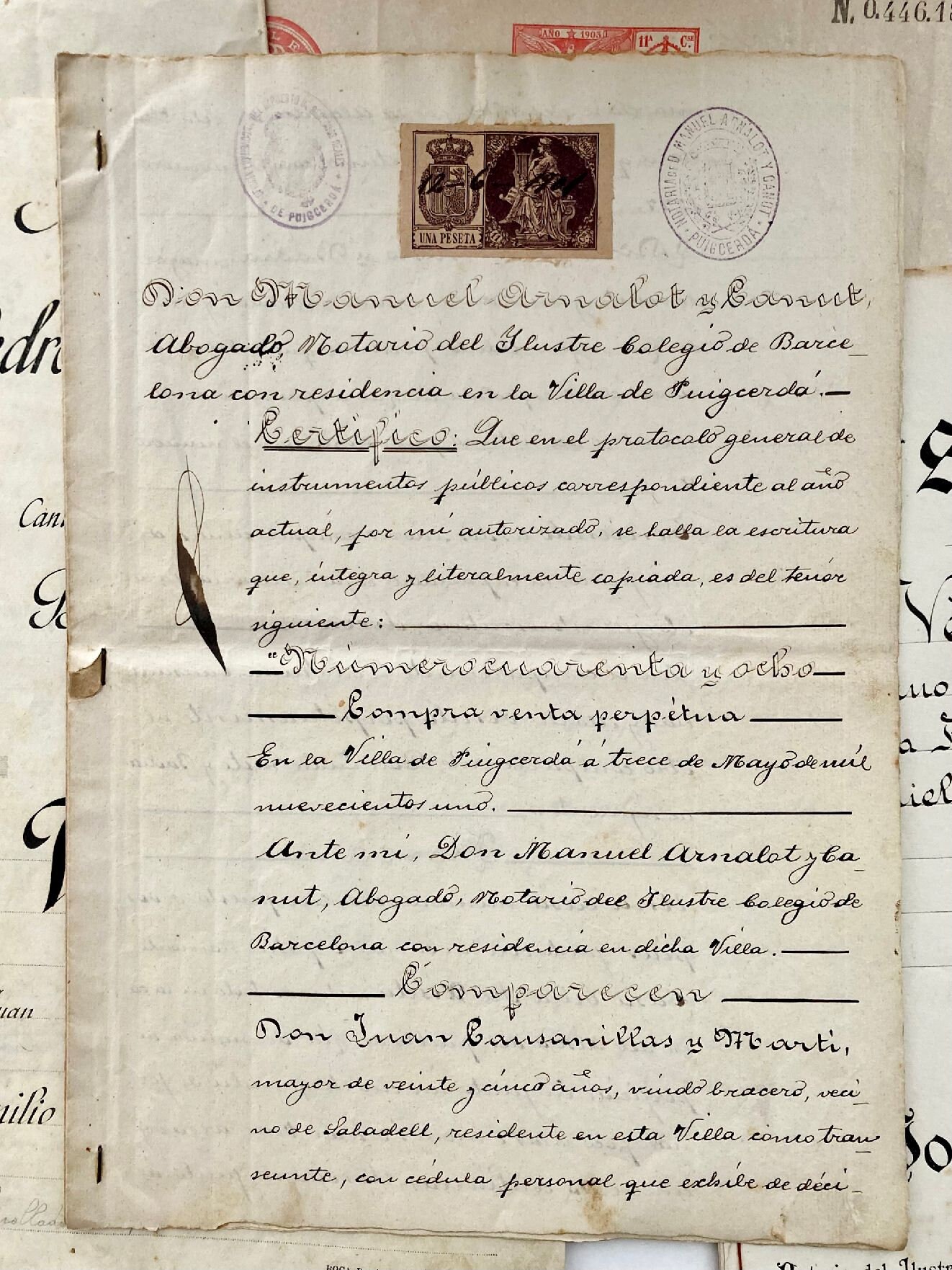 Antique Hand Written Manuscript Notarial Act. Old Calligraphy Notary ...