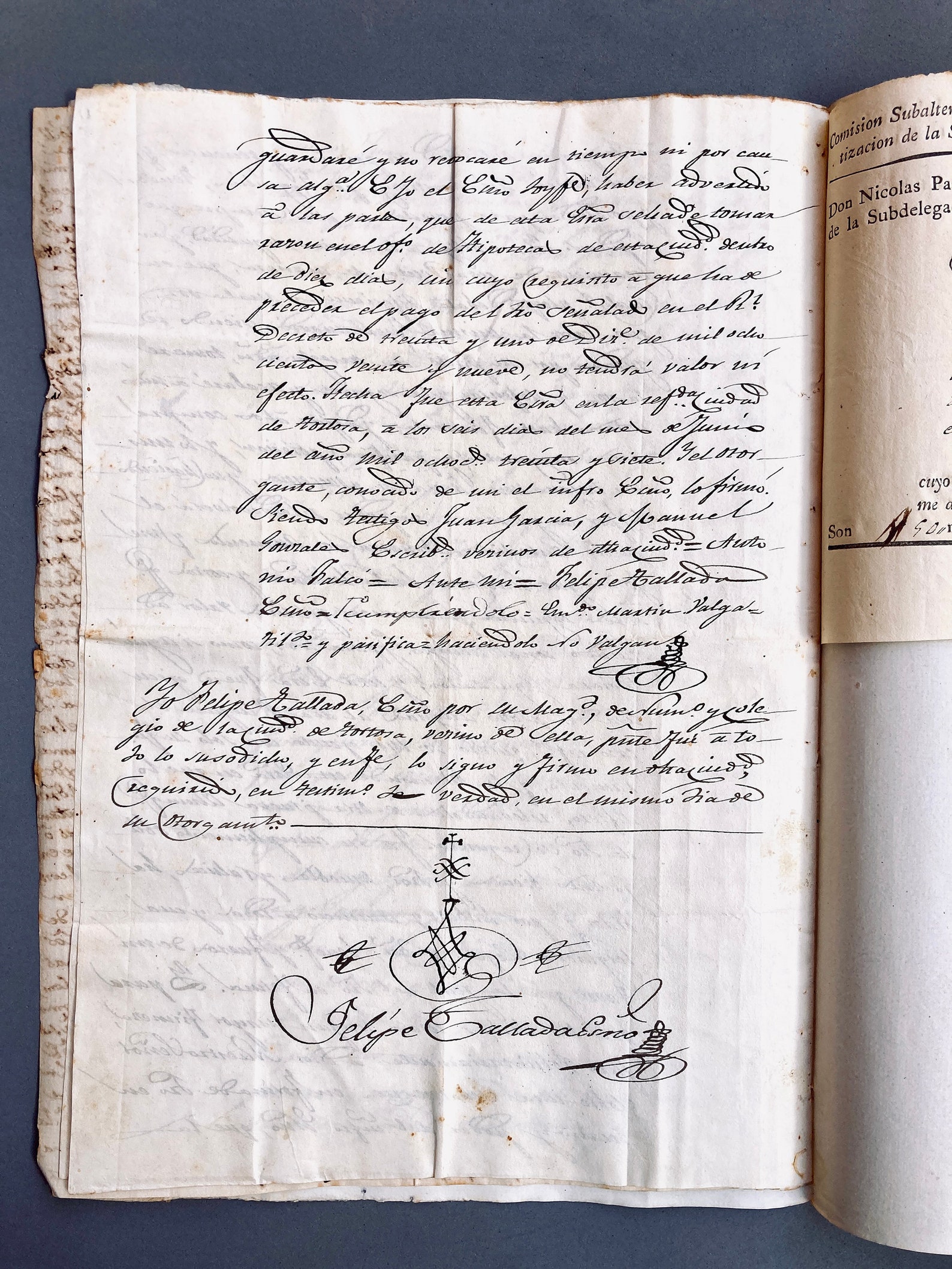 Historic 19th Century Calligraphy Notary Papers Handwritten Manuscript ...