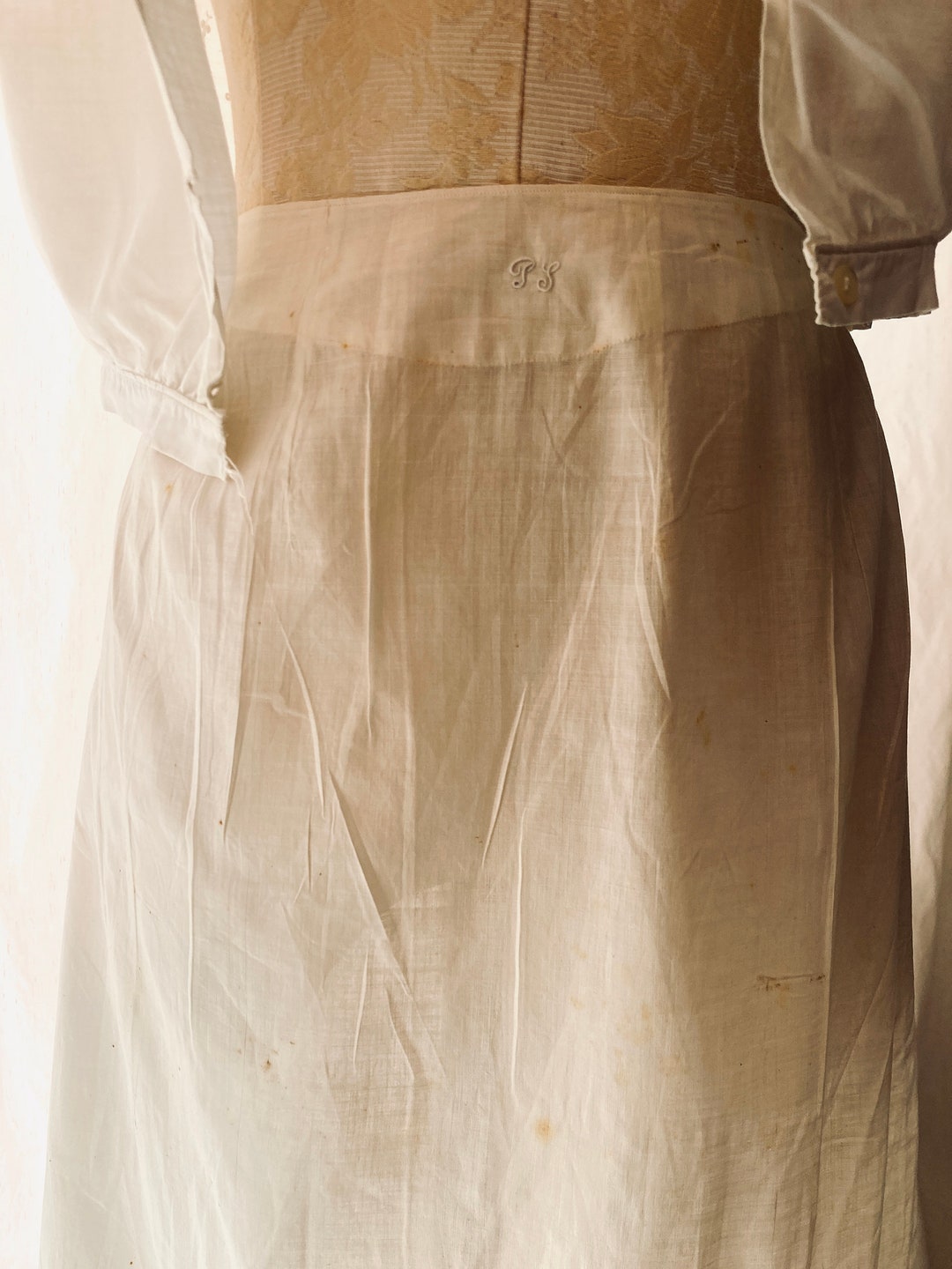 Vintage Handmade Cotton Petticoat From Early 20th Century Antique ...