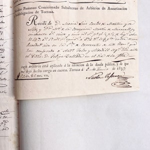 Historic 19th Century Calligraphy Notary Papers Handwritten Manuscript ...