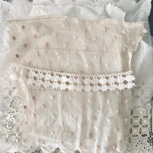 Lace and Fabric Scrap Lot. Creative Inspiration Textile Pack, Snippet ...